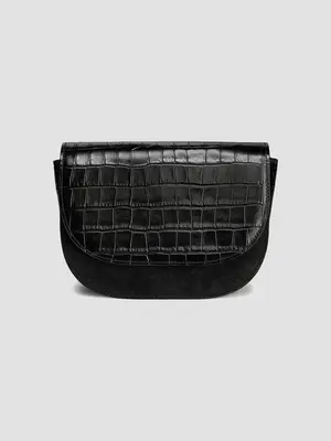 NILI LOTAN Francoise Leather Clutch - Black