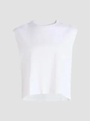 Majestic Filatures Interlock Cotton Sleeveless Tank - Blanc