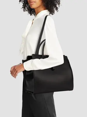NILI LOTAN Lou Leather Top Handle Bag - Black