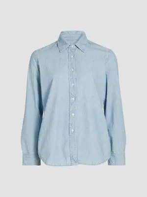 NILI LOTAN Monti Denim Button-front Shirt