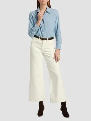 NILI LOTAN Monti Denim Button-front Shirt
