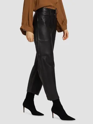 NILI LOTAN Shon Leather Pants - Black