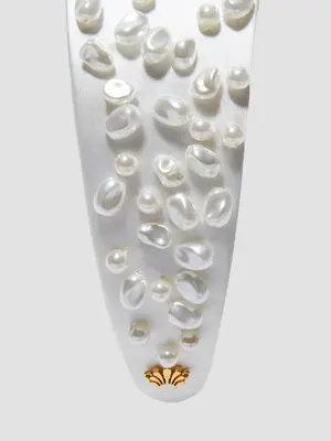 Lele Sadoughi Brigitte Cobblestone Imitation Pearl Headband