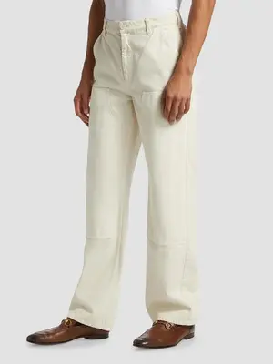 NILI LOTAN Miller Cotton Workwear Pants