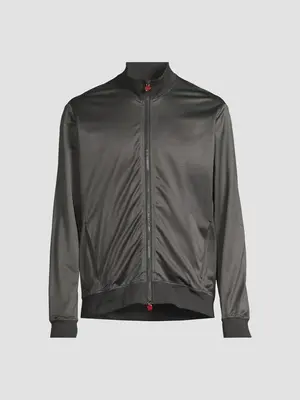 Kiton Shiny Jersey Swim Jacket - Grey