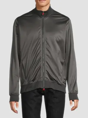 Kiton Shiny Jersey Swim Jacket - Grey