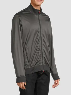 Kiton Shiny Jersey Swim Jacket - Grey