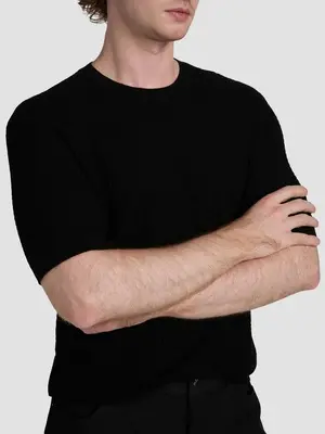 Emporio Armani Chain Stitch Wool T-shirt