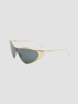 Loewe Signature 125.4mm Geometric Sunglasses - Grey Gold