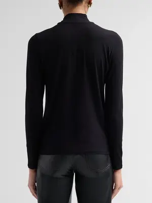 Majestic Filatures Soft Touch Long-sleeve Twist-neck Top