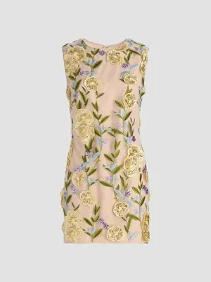 MILLY Ivette Sequin-embroidered Minidress