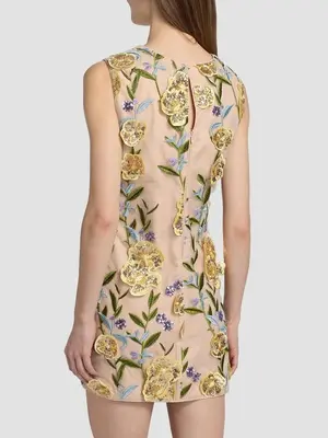 MILLY Ivette Sequin-embroidered Minidress