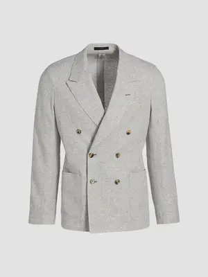 Paul Smith Linen-silk-wool Double-breasted Blazer