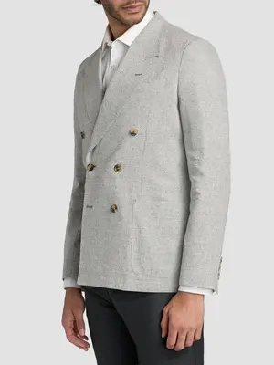 Paul Smith Linen-silk-wool Double-breasted Blazer