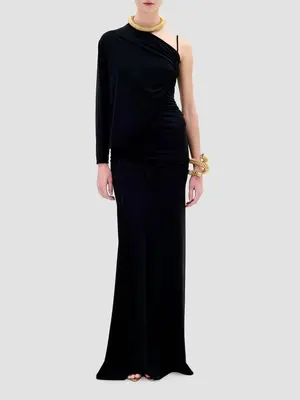 Silvia Tcherassi Shiri Jersey One-shoulder Gown