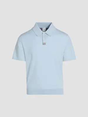 Paul Smith Knit Cotton Polo Shirt - Light Blue