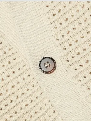 REPRESENT Pico Open-knit Cotton-blend Shirt