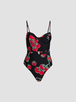 MILLY Pomodoro Belted One-piece Swimsuit - Multi