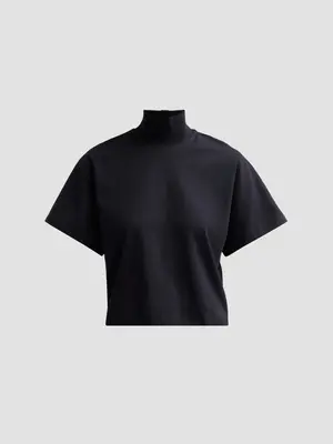 Majestic Filatures Supima Cotton Mock Turtleneck Top