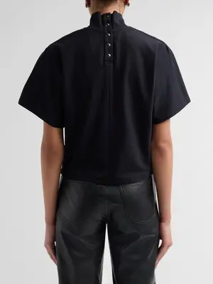 Majestic Filatures Supima Cotton Mock Turtleneck Top