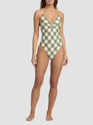 MILLY Lemon Tile Ring One-piece Swimsuit
