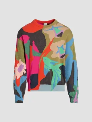 Paul Smith Fish Cotton-nylon Crewneck Sweater - Multi
