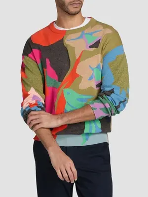Paul Smith Fish Cotton-nylon Crewneck Sweater