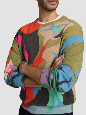 Paul Smith Fish Cotton-nylon Crewneck Sweater