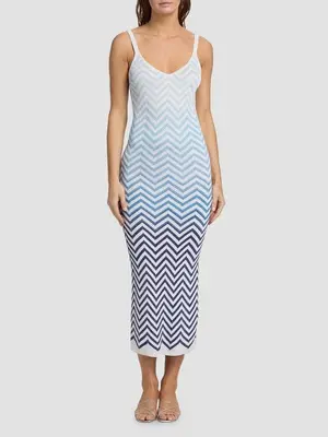 MILLY Mica Gradient Zigzag Cover-up Dress