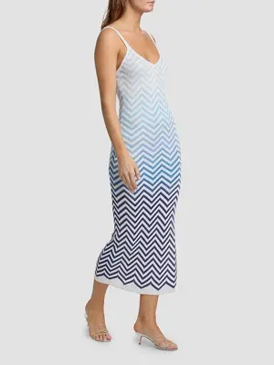 MILLY Mica Gradient Zigzag Cover-up Dress
