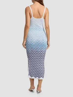 MILLY Mica Gradient Zigzag Cover-up Dress