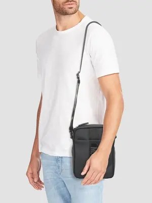 Moschino Logo Hardware Crossbody Bag - Black