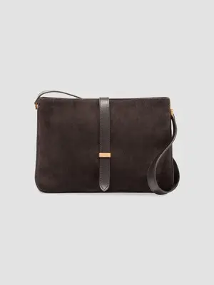 NILI LOTAN Jane Suede Shoulder Bag