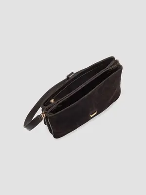 NILI LOTAN Jane Suede Shoulder Bag