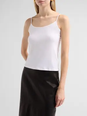 Majestic Filatures Stretch Jersey Cami - Blanc