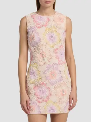 MILLY Ivette Floral Embroidered Minidress