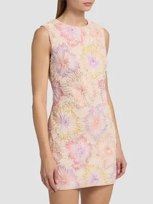 MILLY Ivette Floral Embroidered Minidress