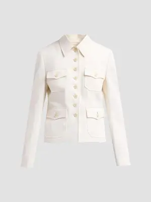 NILI LOTAN Jamison Wool Shirt Jacket