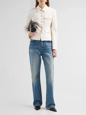 NILI LOTAN Jamison Wool Shirt Jacket
