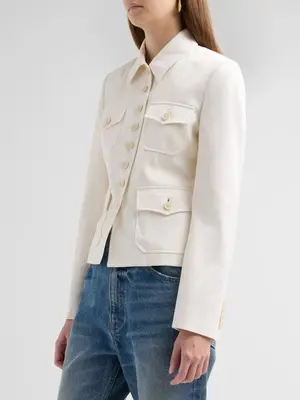 NILI LOTAN Jamison Wool Shirt Jacket