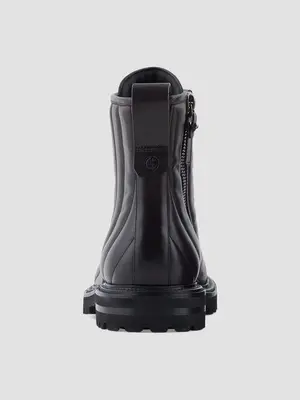 Giorgio Armani Quilted Leather Combat Boots