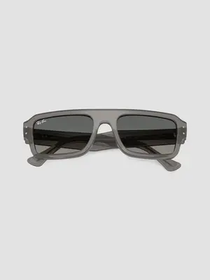 Ray-ban Rb4454 Lukas 53mm Rectangular Sunglasses - Transparent Grey