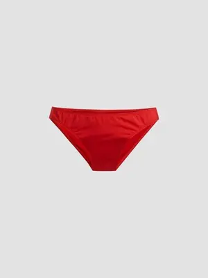 NILI LOTAN Stretch Low-rise Bikini Bottom - Red