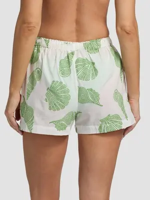 MILLY Corrie Embroidered Cotton Cover-up Shorts - Multi