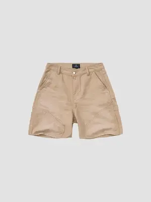 REPRESENT Carpenter Cotton Shorts - Beige