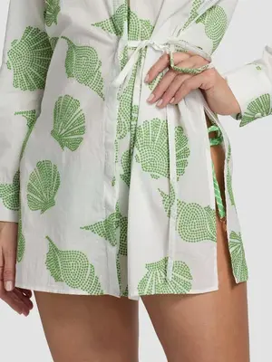 MILLY Cleo Embroidered Cotton Cover-up Minidress