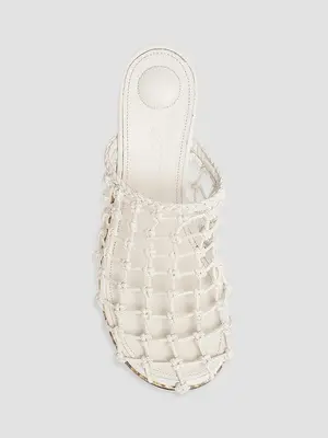 Jacquemus Les Doubles 100mm Snakeskin-print Wedge-heel Mules