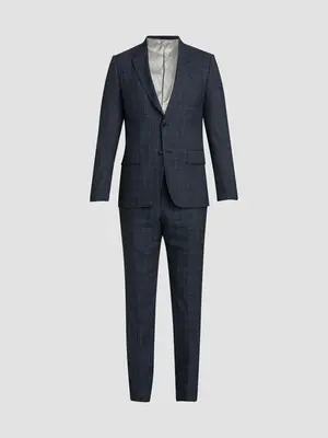 Paul Smith Soho-fit Tailored Wool-silk-linen Suit - Navy