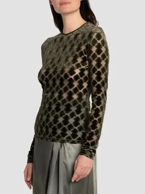 Giorgio Armani Geometric Jersey Top