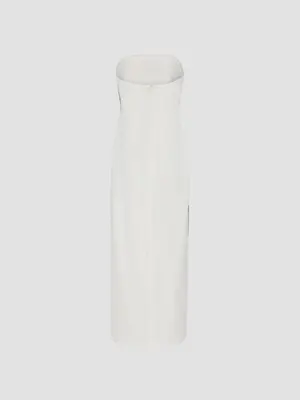 MILLY Clara Palm Embellished Strapless Maxi Dress